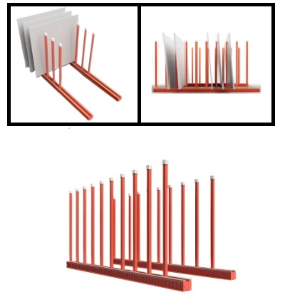 Rack for Slabs Set(2pcs) with 20 Poles/WHITE RUBBER ABACO | Factory ...